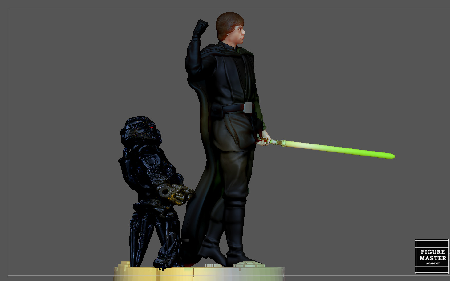 3D file LUKE SKYWALKER 2 STARWARS MANDALORIAN DISNEY STATUE 3D print ...