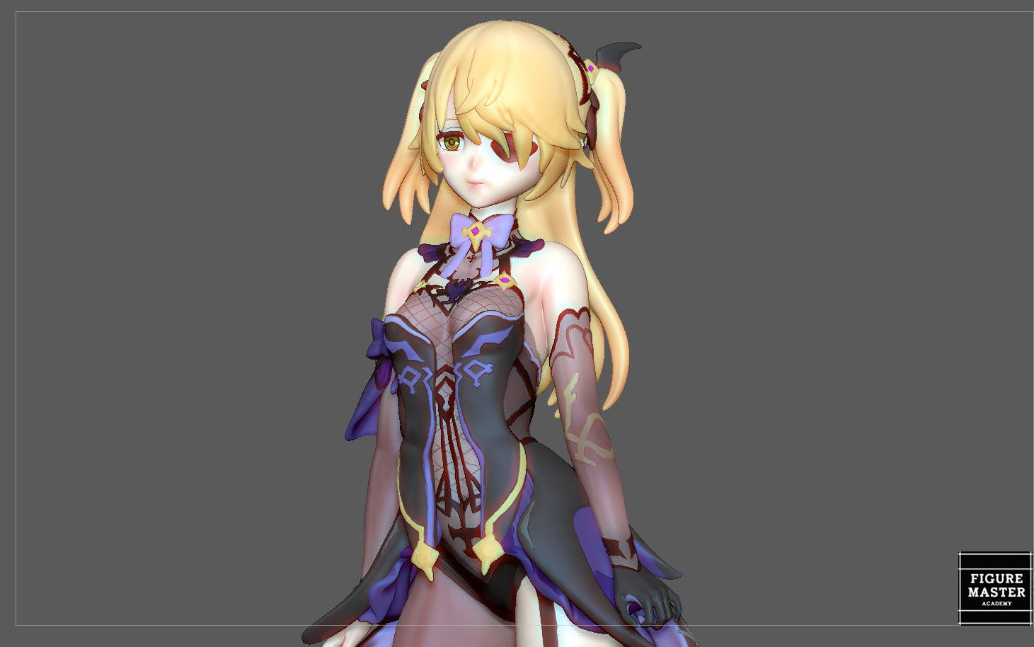 STL 文件 FISCHL GENSHIN IMPACT STATUE CUTE GIRL GAME CHARACTER ANIME 👧 ・可 ...