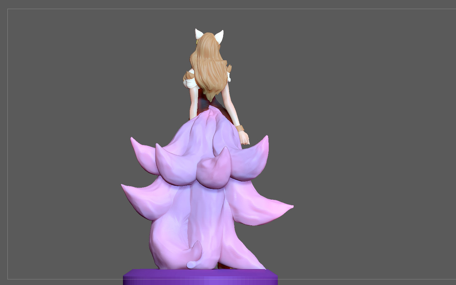 ♀️ AHRI STATUE LEAGUE OF LEGENDS GAME FEMALE CHARACTER GIRL 3D PRINT ...