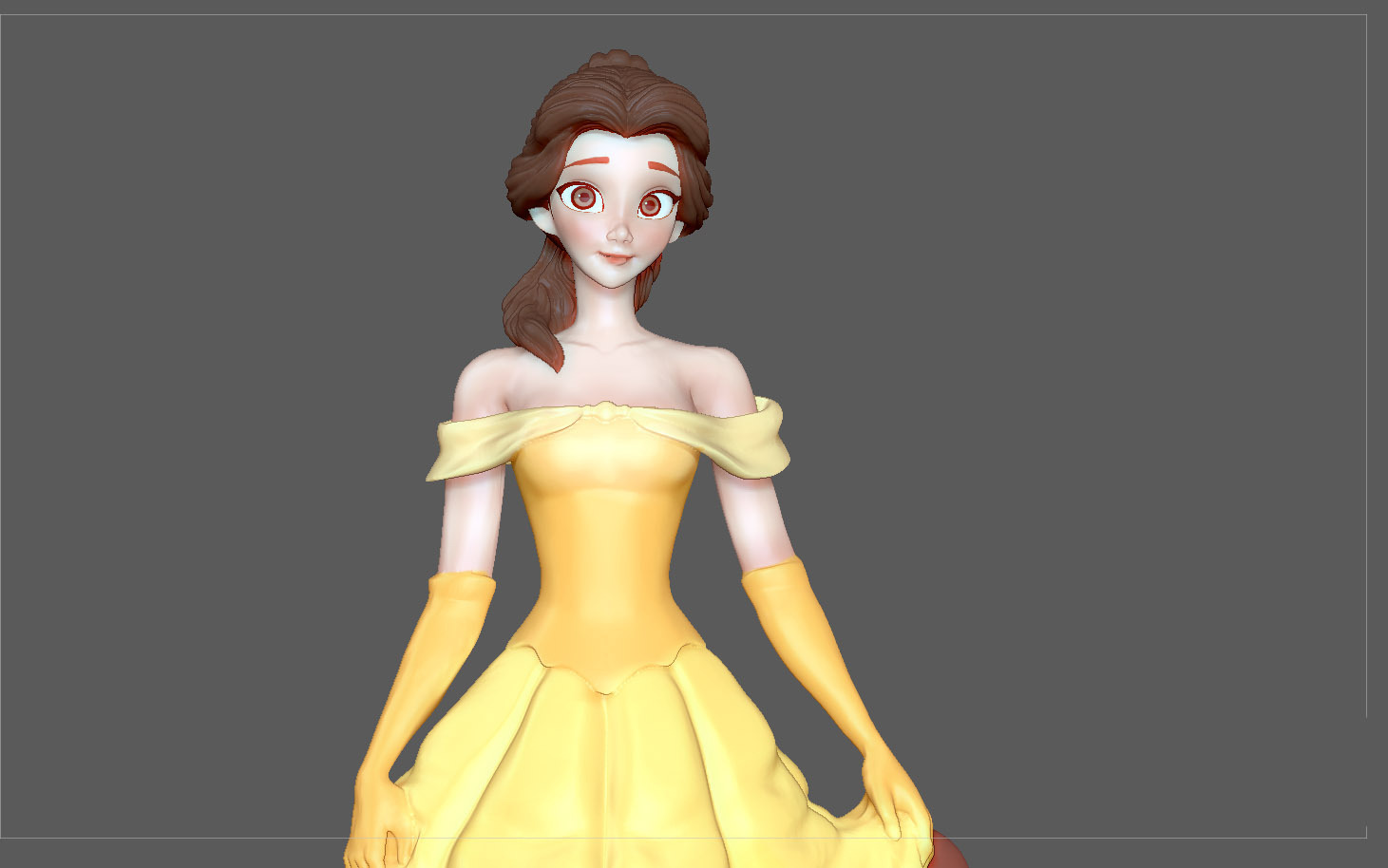 👸 BELLE PRINCESS STATUE BEAUTY AND THE BEAST DISNEY ANIME 3D print ...