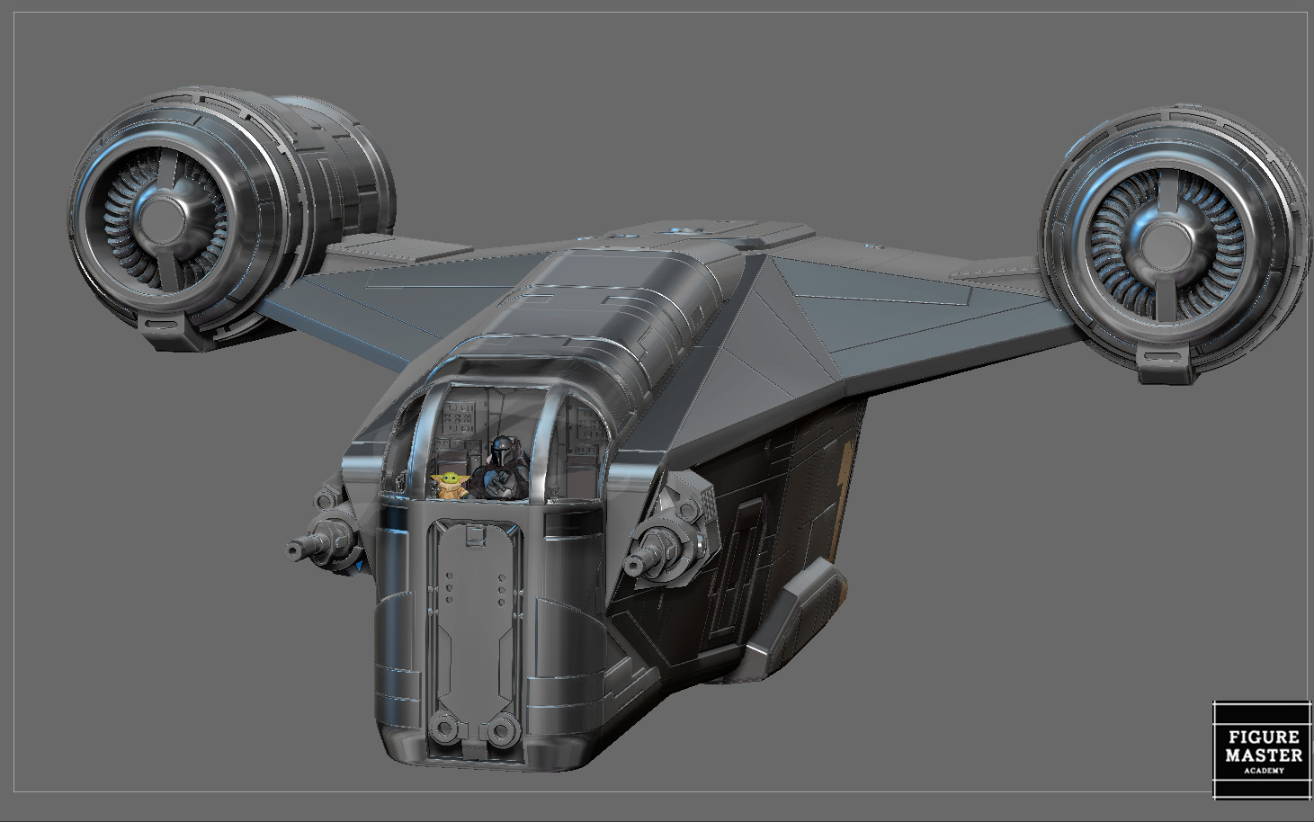 🪒 RAZOR CREST WITH COCKPIT MANDALORIAN STARWARS DISNEY 3D PRINT MODEL ...