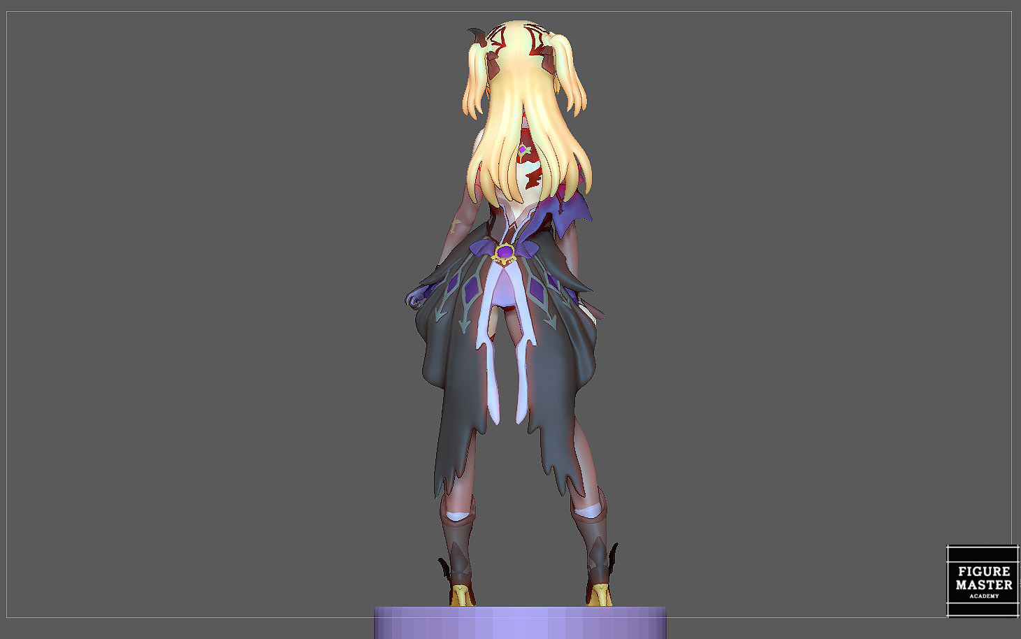 STL file FISCHL GENSHIN IMPACT STATUE CUTE GIRL GAME CHARACTER ANIME 👧 ...