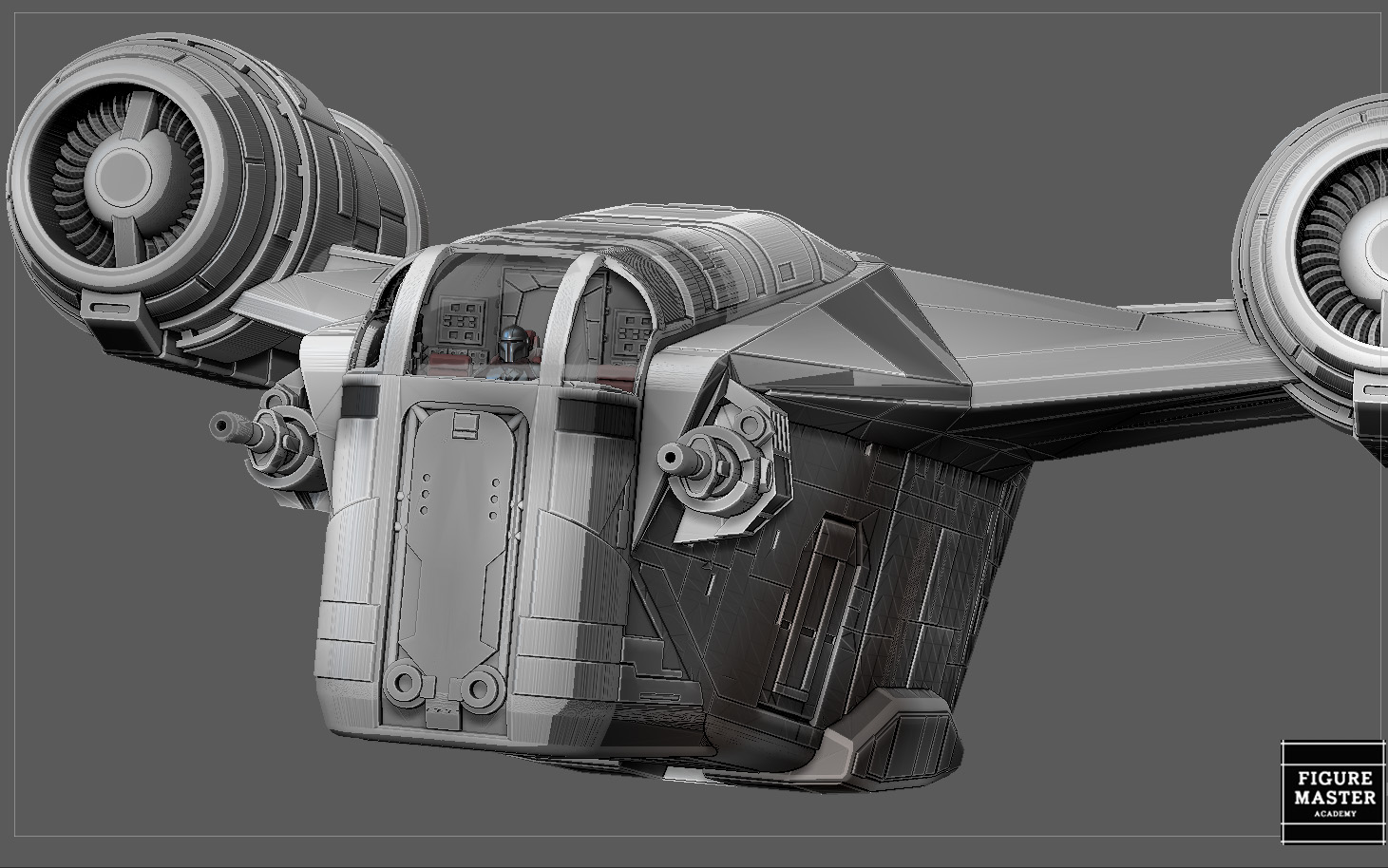 🪒 RAZOR CREST WITH COCKPIT MANDALORIAN STARWARS DISNEY 3D PRINT MODEL ...