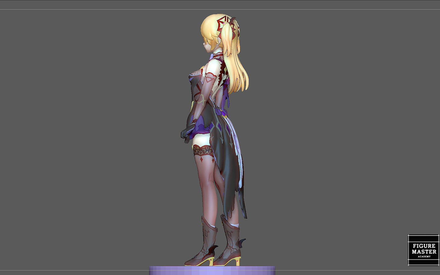 STL file FISCHL GENSHIN IMPACT STATUE CUTE GIRL GAME CHARACTER ANIME 👧 ...