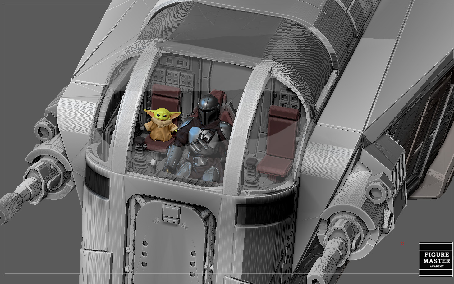 🪒 RAZOR CREST WITH COCKPIT MANDALORIAN STARWARS DISNEY 3D PRINT MODEL ...