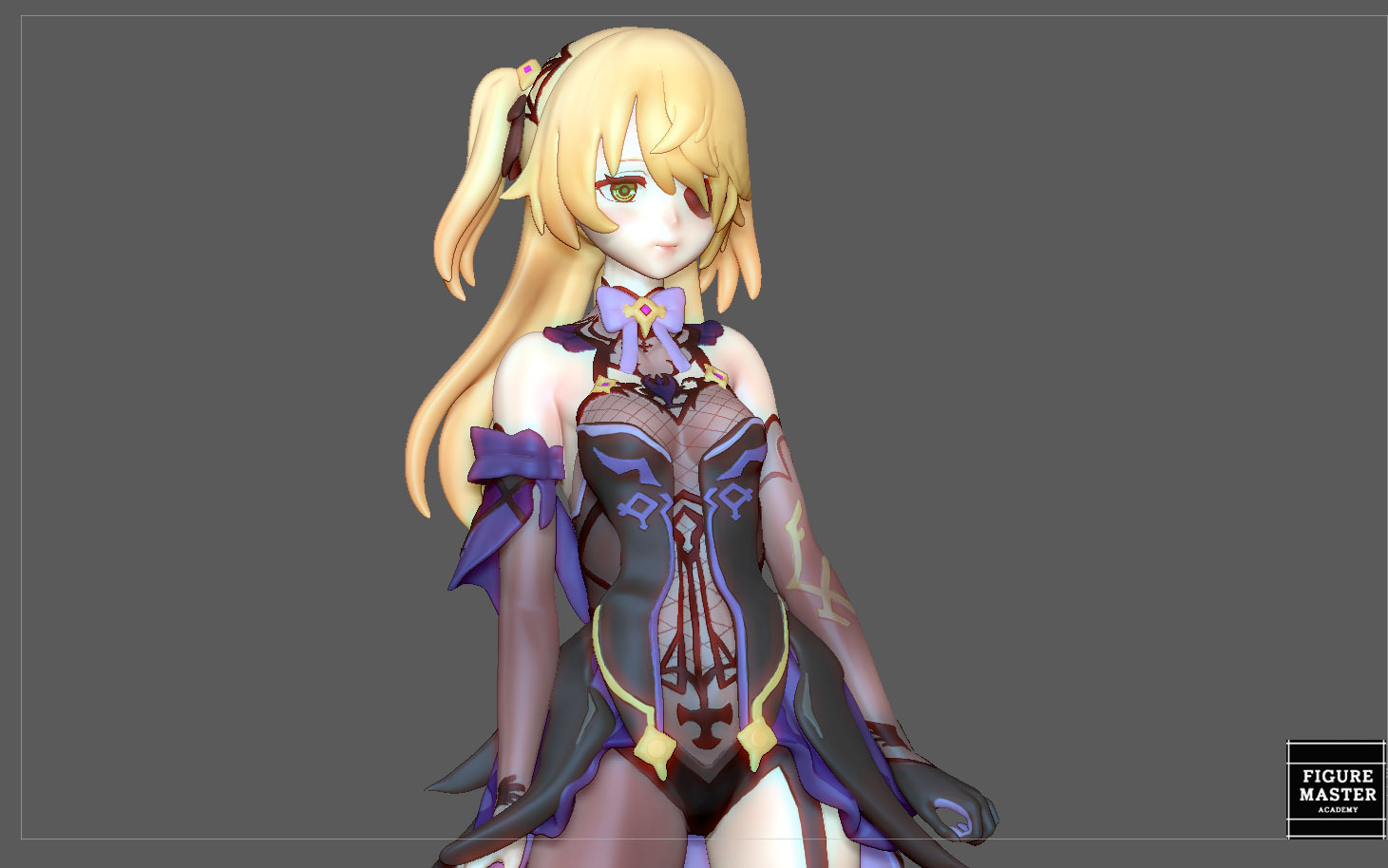 STL 文件 FISCHL GENSHIN IMPACT STATUE CUTE GIRL GAME CHARACTER ANIME 👧 ・可 ...