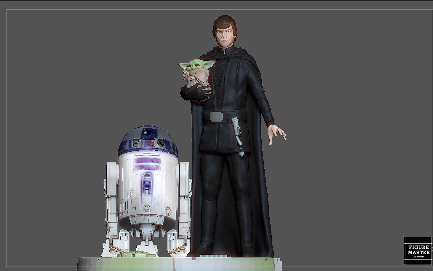 👾 LUKE SKYWALKER STARWARS MANDALORIAN DISNEY STATUE 3D print model・ 3D ...
