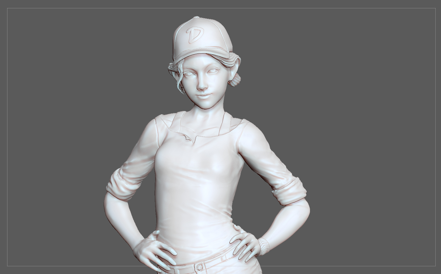 🚶 CLEMENTINE WALKING DEAD TELLTALE CLEM PRINTABLE STATUE NO TEXTURE ...