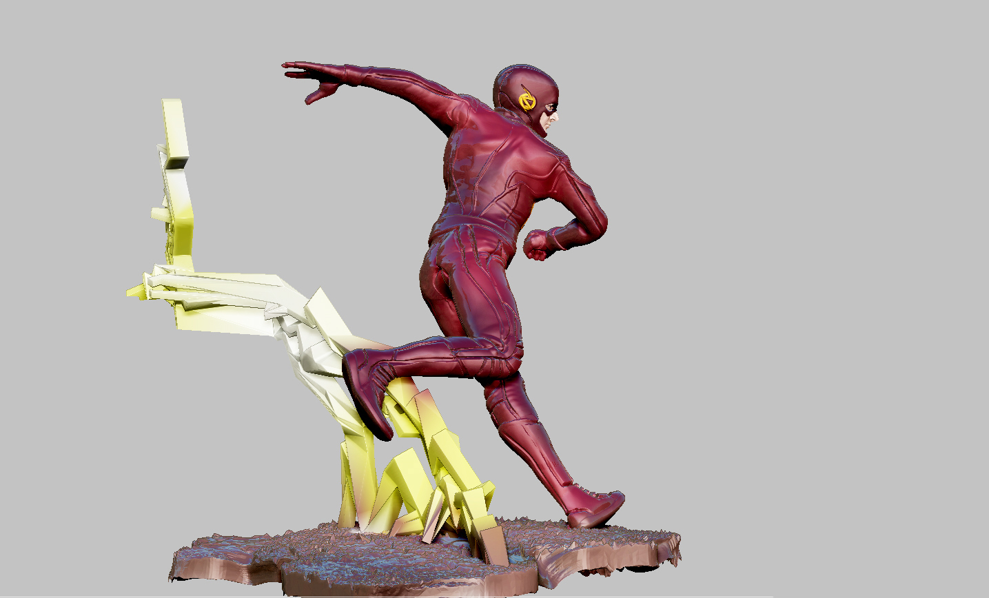 👫 FLASH DRAMA DC STATUE 3D PRINT・ STL File for ・Cults
