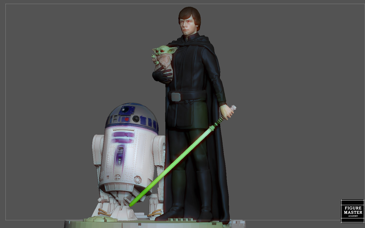 👾 LUKE SKYWALKER STARWARS MANDALORIAN DISNEY STATUE 3D print model・ 3D ...