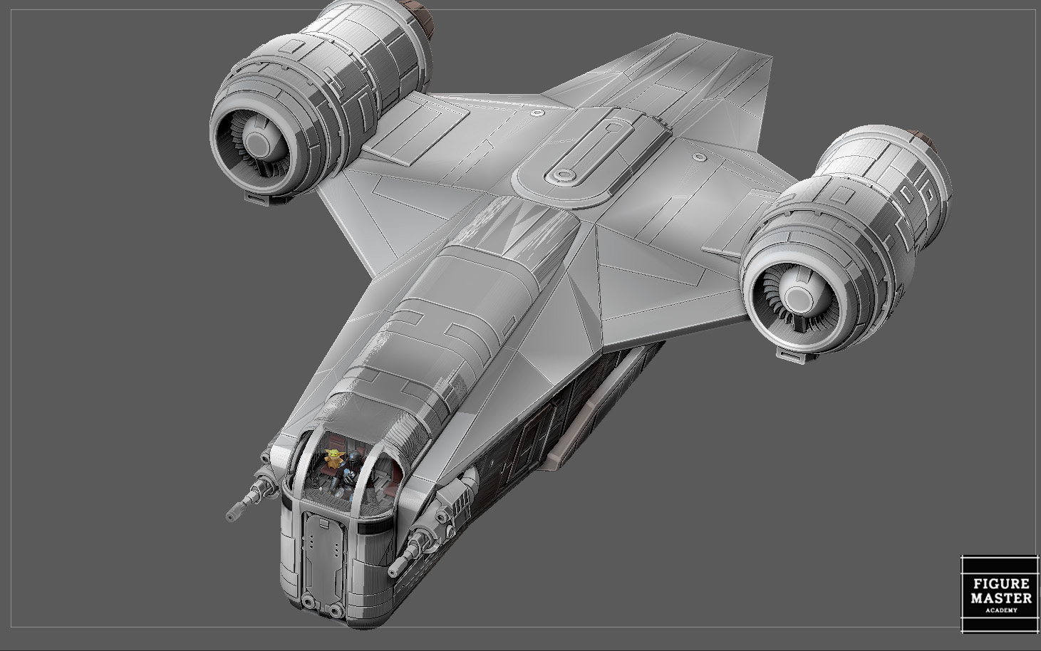 🪒 RAZOR CREST WITH COCKPIT MANDALORIAN STARWARS DISNEY 3D PRINT MODEL ...