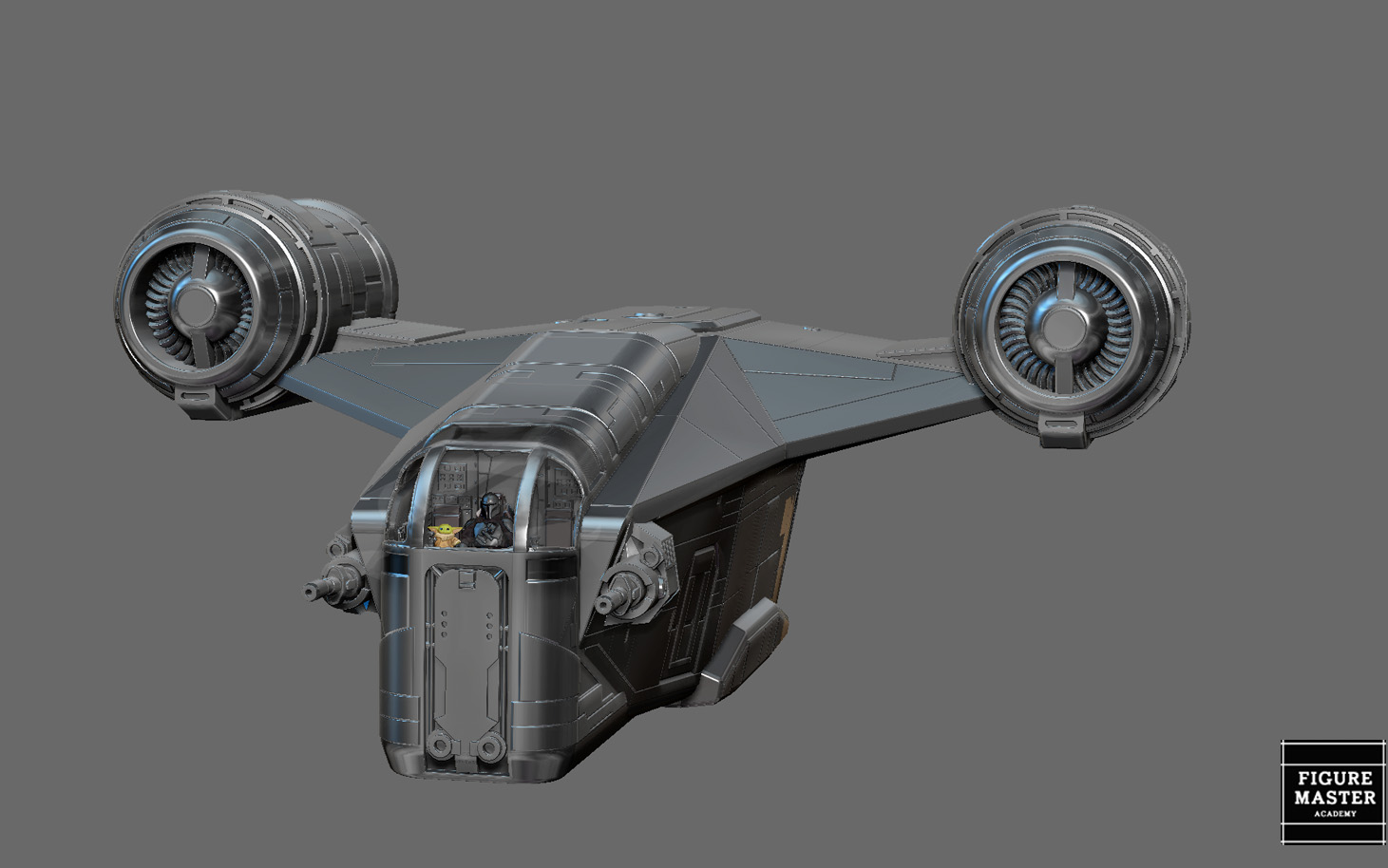 🪒 RAZOR CREST WITH COCKPIT MANDALORIAN STARWARS DISNEY 3D PRINT MODEL ...