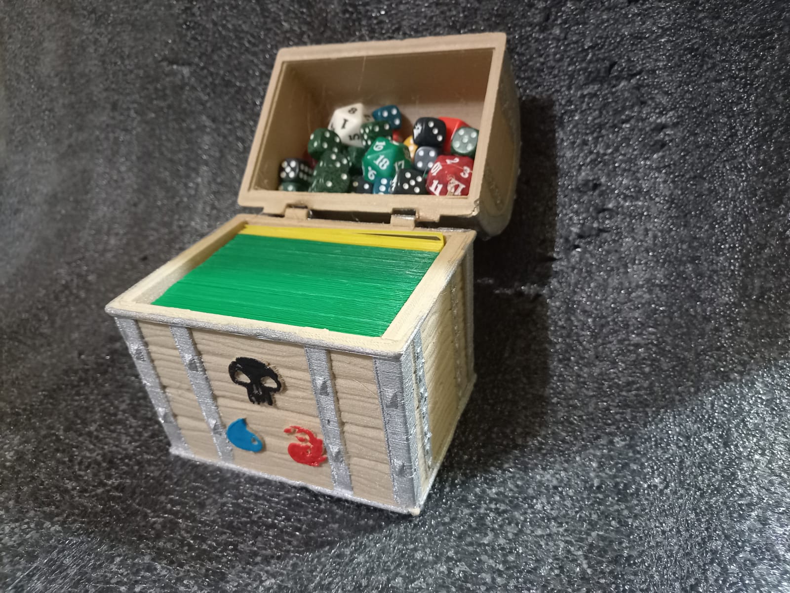 📦 Chest Deck Box MTG & wheel pirate counter・ STL File for ・Cults