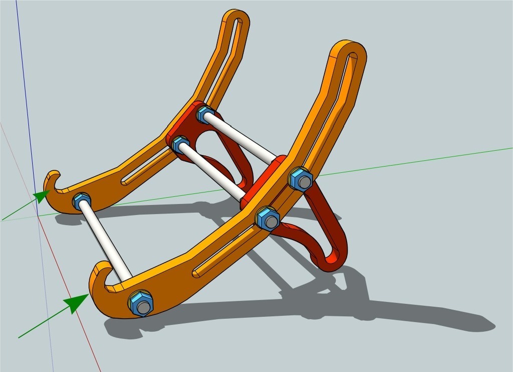 💻 thingibox's Universal laptop stand with hooks・Free 3D File for ・Cults