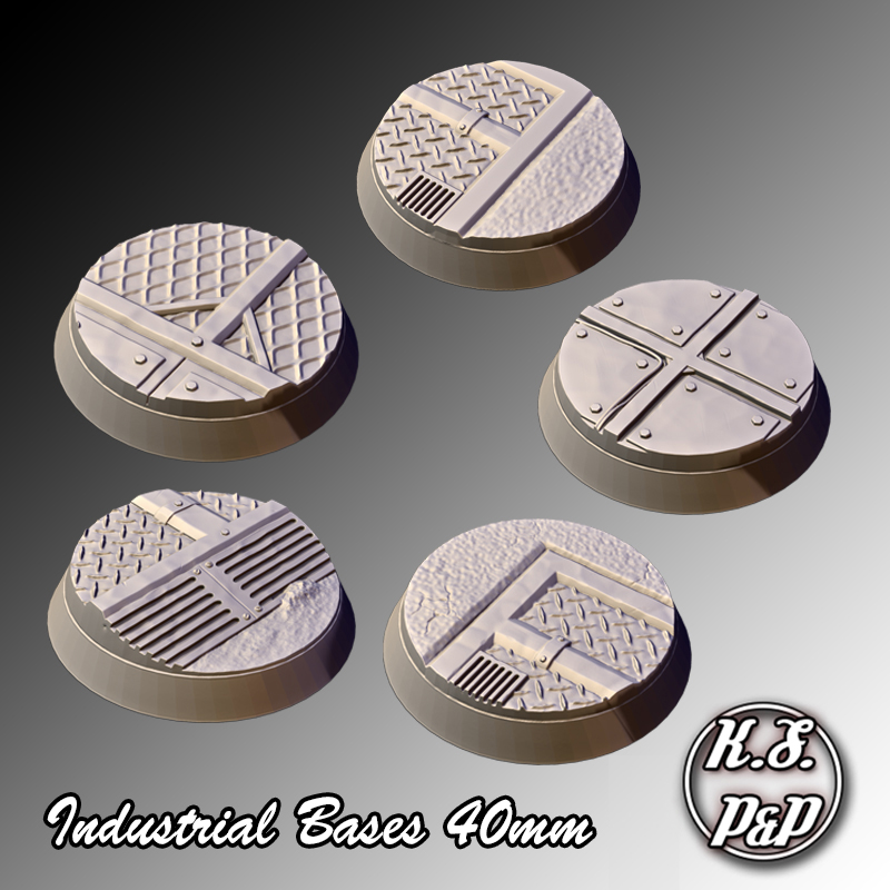 STL file Industrial Bases 40mm x10 ♟ ・3D print model to download・Cults