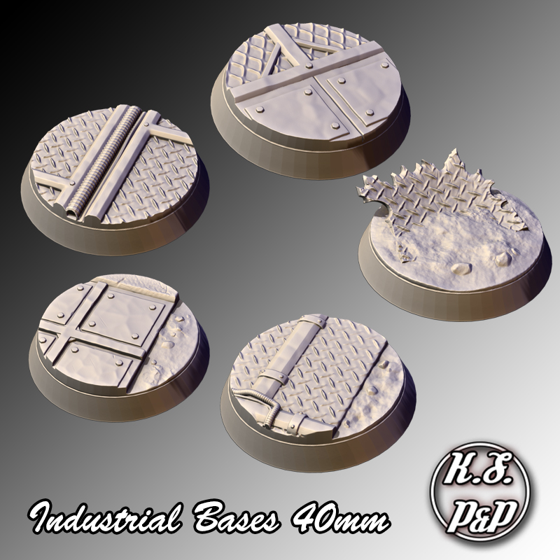 STL file Industrial Bases 40mm x10 ♟ ・3D print model to download・Cults