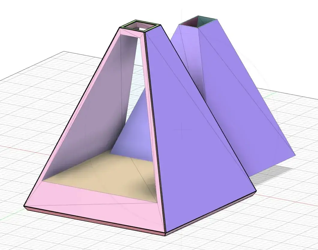 STL file Designer Pyramid Vase Translucent Appearance 🏺 ・3D printing ...