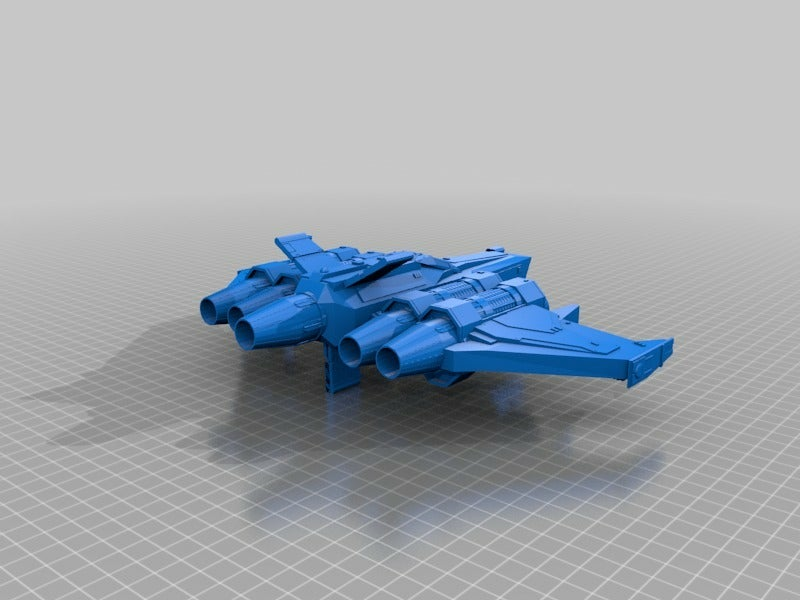 🚢 Raptyr Class Bomber (30k/40k Proxy)・Free STL File for ・Cults