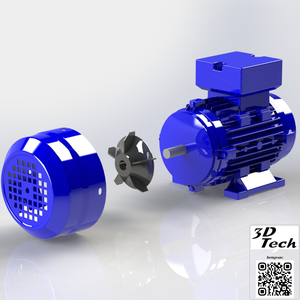 🔧 3 Phase Induction Motor 3D model・ STL File for ・Cults