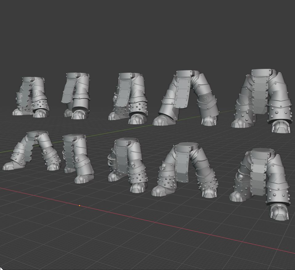 ⚔️ Iron Warriors Legion Terminator Legs・Free 3D File for ・Cults