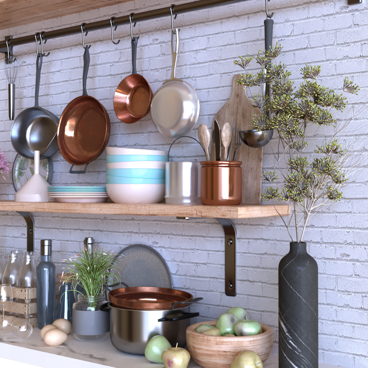 3D file kitchen decor set 002 🔪 ・Design to download and 3D print・Cults