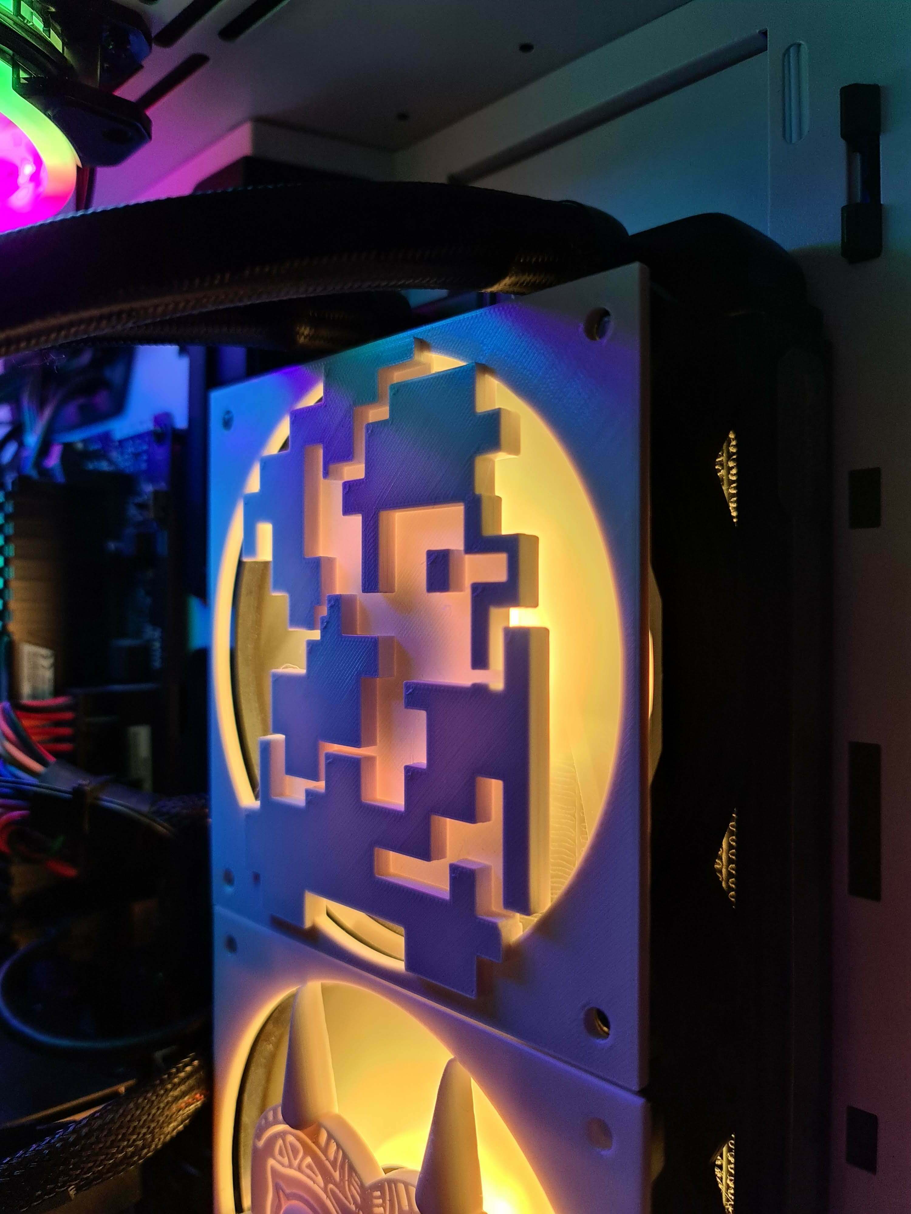 🔗 8-bit Link (Zelda) 120mm Fan Cover・ STL File for ・Cults