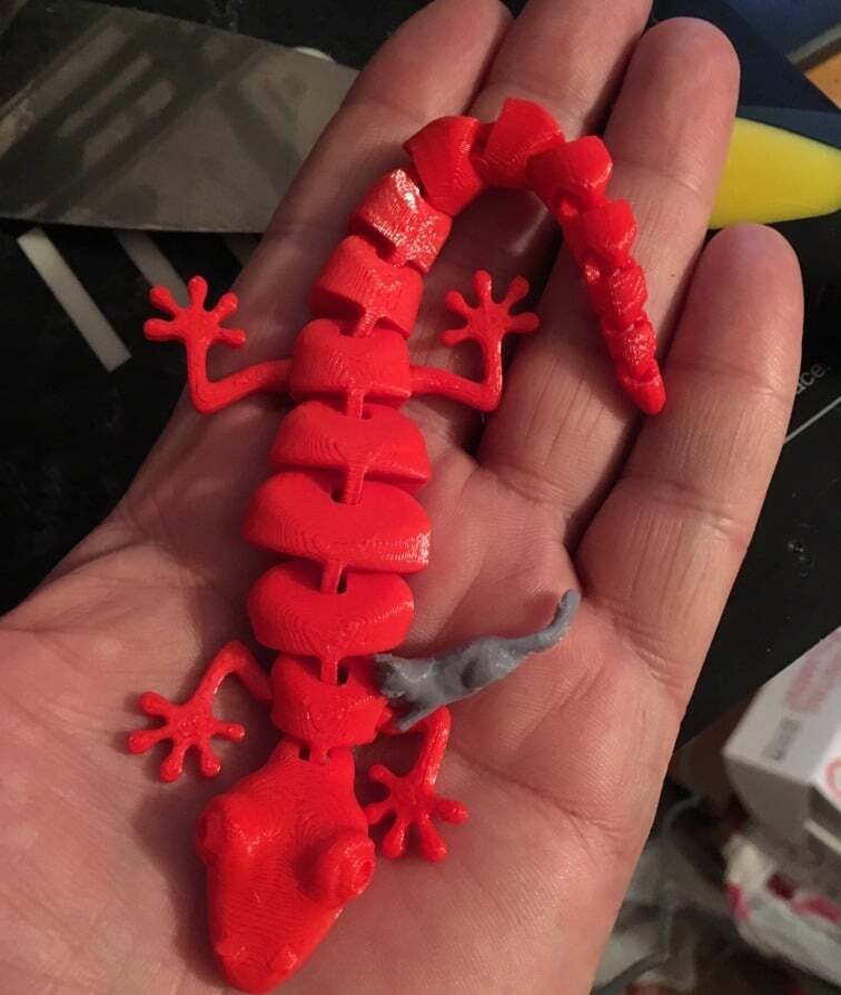 3D printing Articulated Lizard v2・Cults