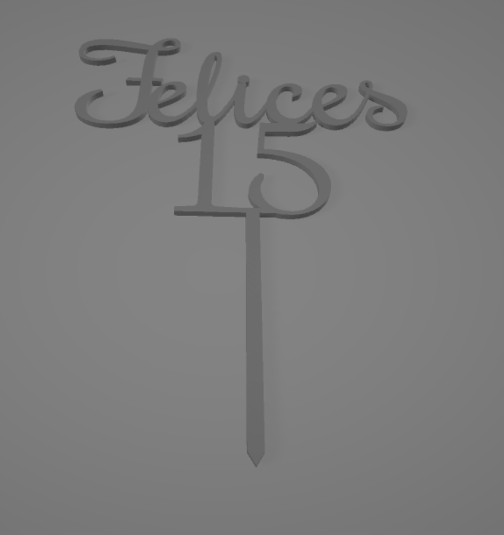 STL file Happy 15th Birthday Cake Topper 🎂 ・3D printing model to ...