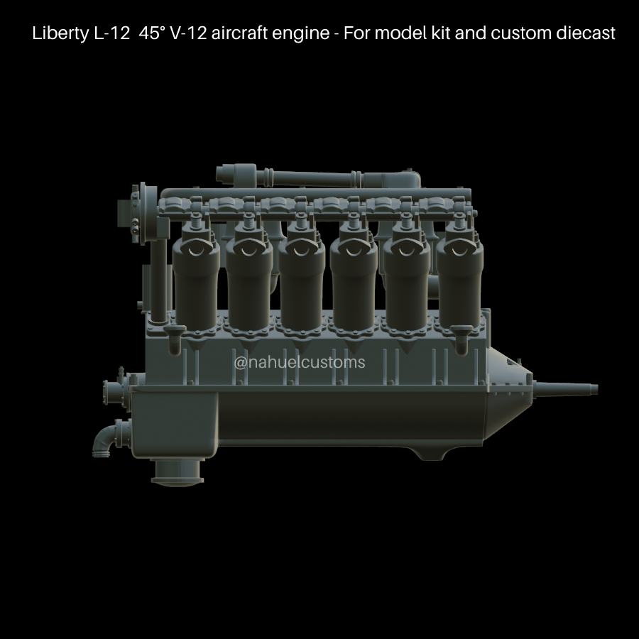 ️ Liberty L-12 45° V-12 aircraft engine - For model kit and custom ...
