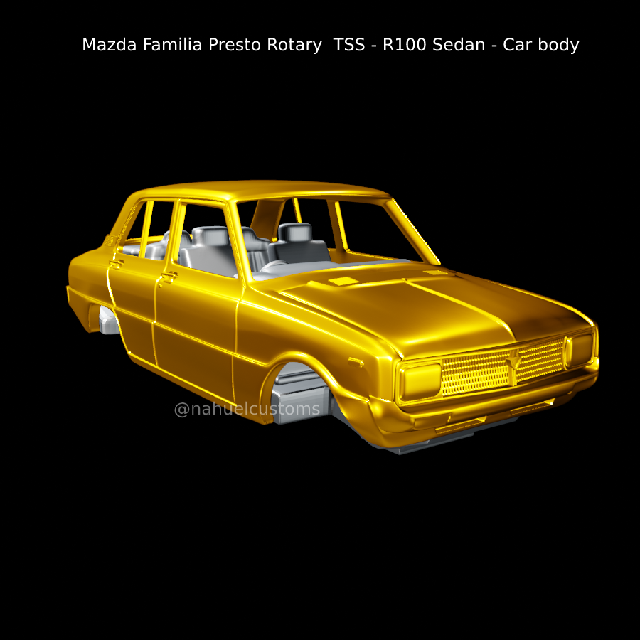 STL file Mazda Presto Rotary TSS Family - R100 Sedan - Car body 🚗 ・3D ...