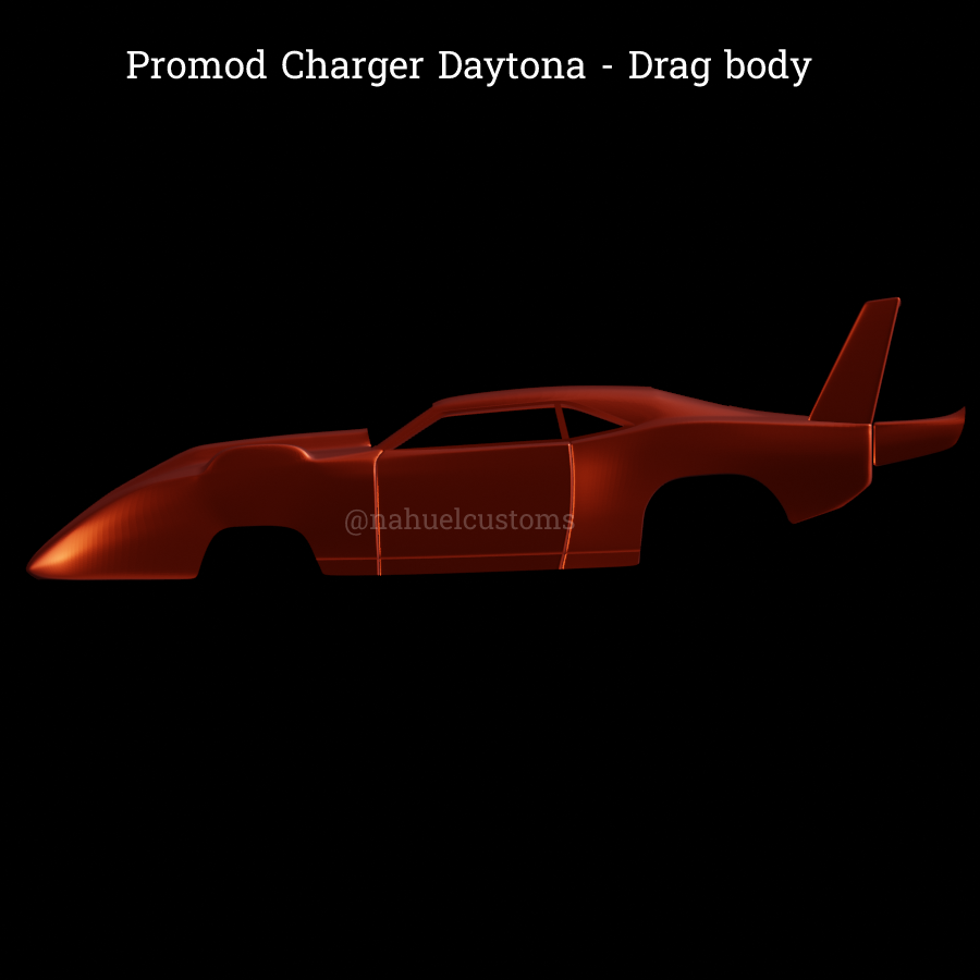 👽 Promod Charger Daytona - Drag body・ STL File for 3D printing・Cults