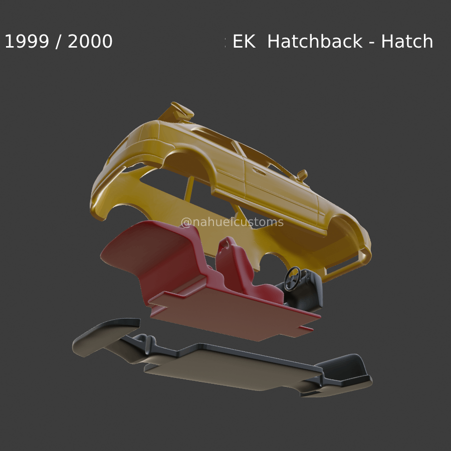 🥄 1999 / 2000 JDM EK Hatch・ STL File for ・Cults