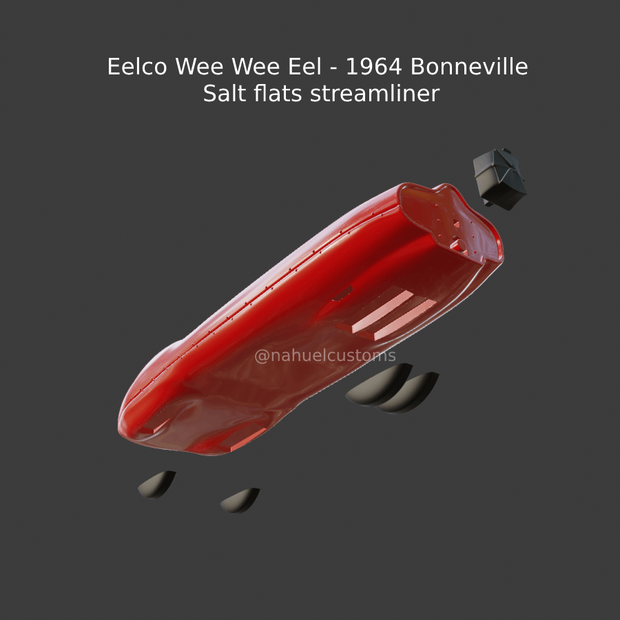 🧂 Eelco Wee Wee Eel - 1964 Bonneville Salt flats streamliner・ STL File ...