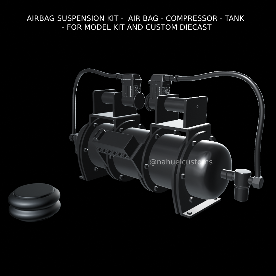 🪖 AIRBAG SUSPENSION KIT - AIR BAG - COMPRESSOR - TANK - FOR MODEL KIT ...