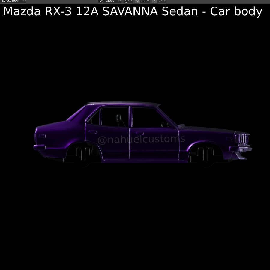 STL file Mazda RX-3 12A SAVANNA Sedan - Car body 🚗 ・3D printer model to ...