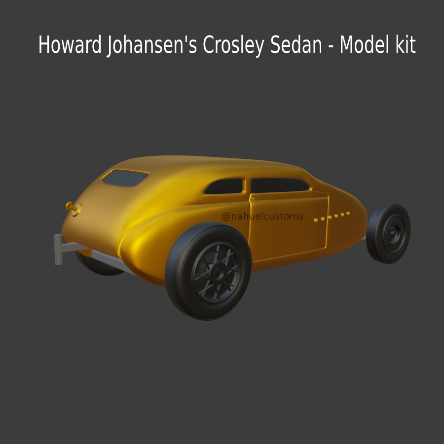 🏎️ Howard Johansen's Crosley Sedan - Model kit・ STL File for ・Cults