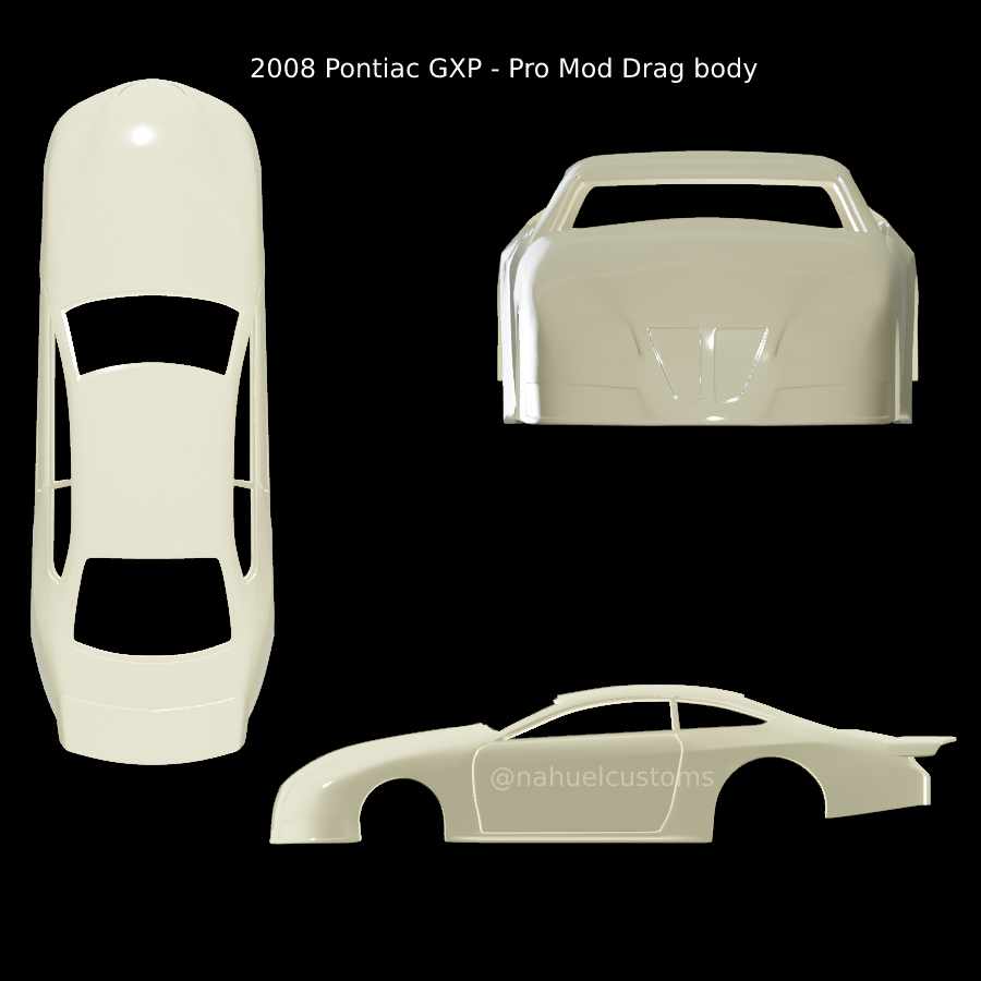👽 2008 Pontiac GXP - Pro Mod Drag body・ STL File for ・Cults