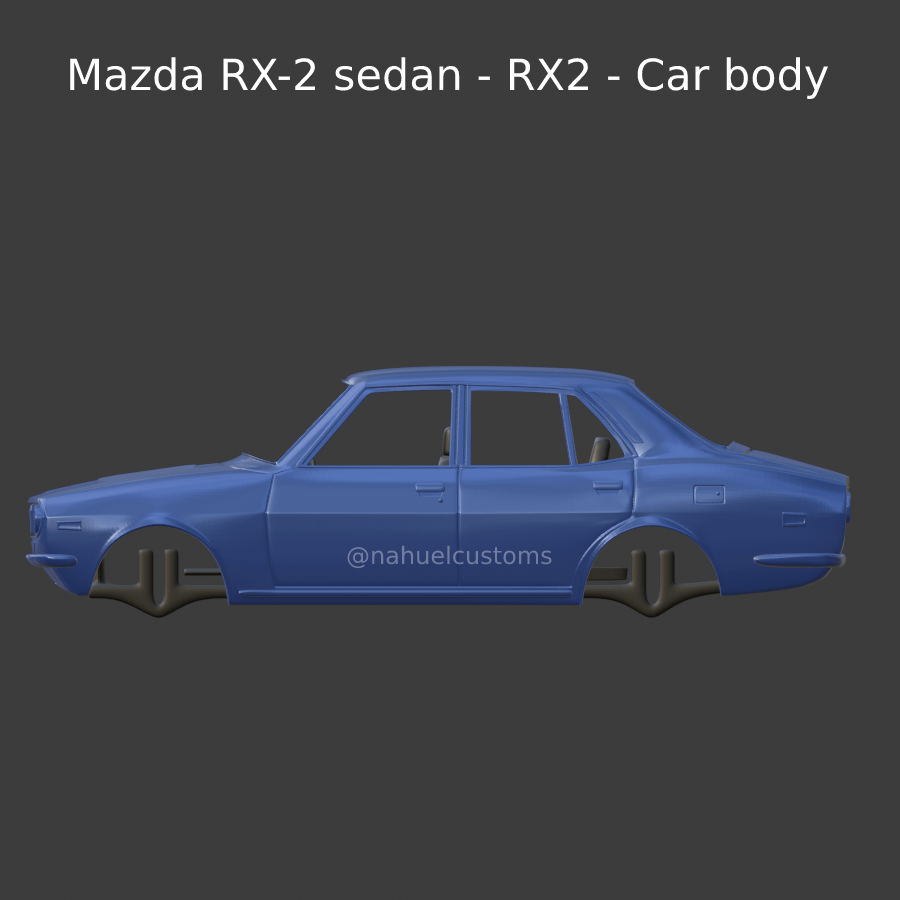 Archivo STL Mazda RX-2 sedan - RX2 -- Car body 🚗・Design para impresora ...