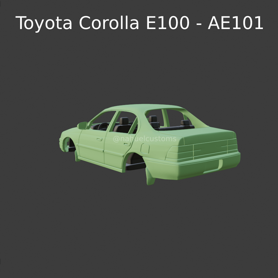 🚗 Toyota Corolla E100 - AE101 - AE102・ STL File for ・Cults