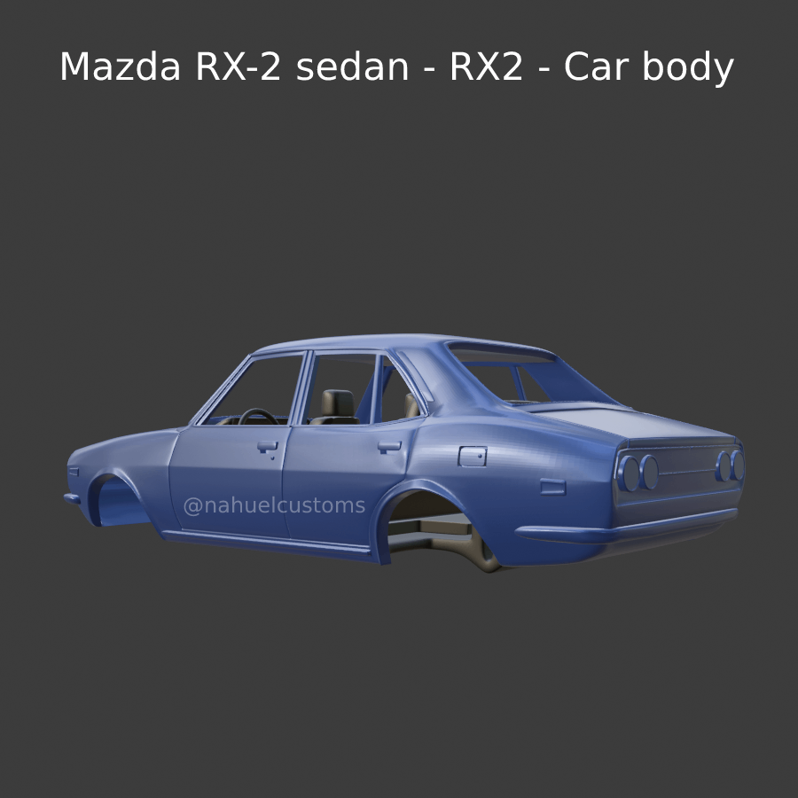 Archivo STL Mazda RX-2 sedan - RX2 -- Car body 🚗・Design para impresora ...