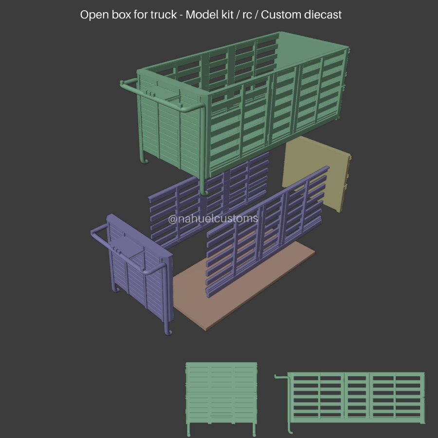 📦 Open box for truck - Model kit / rc / rc / Custom diecast・ STL File ...
