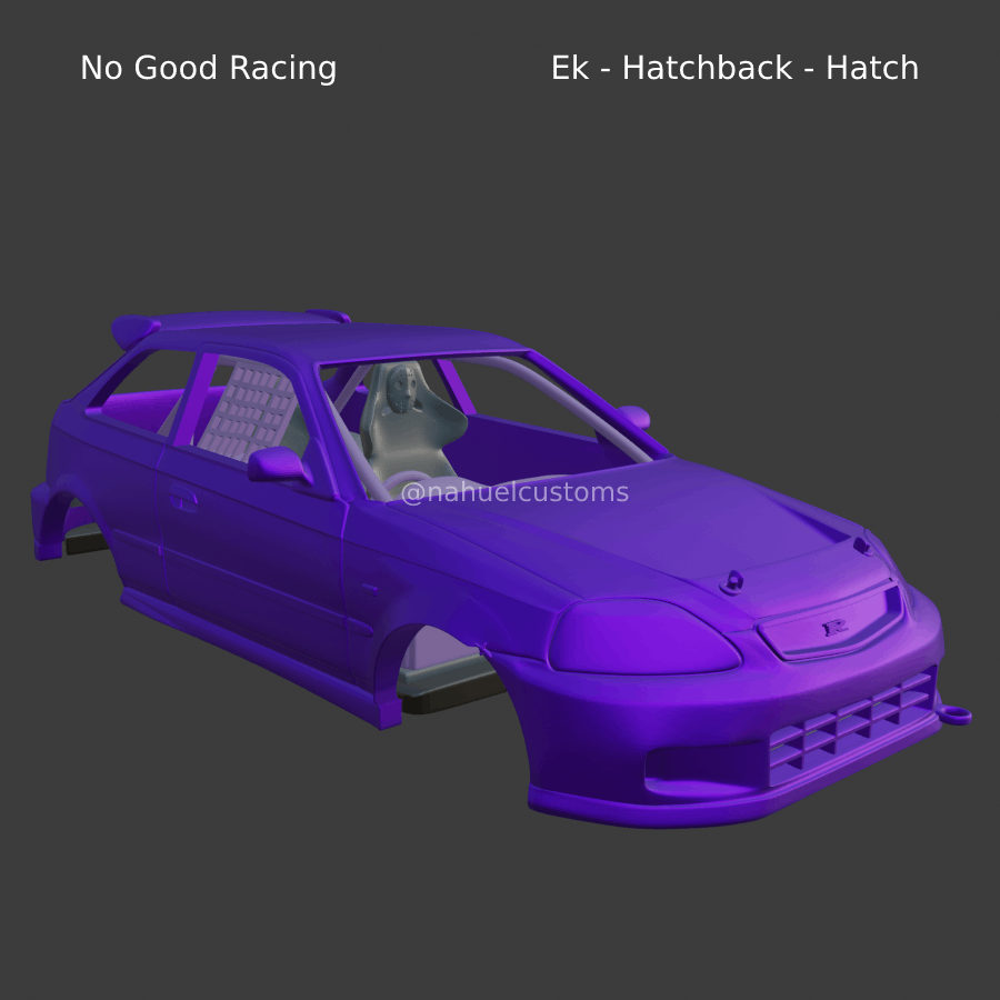 🥄 1999 / 2000 JDM KANJO NO GOOD RACING EK HATCH・Archivo STL para ・Cults