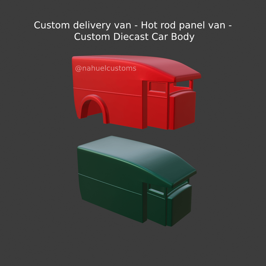 📦 Custom delivery van - Hot rod panel van - Custom Diecast Car Body ...