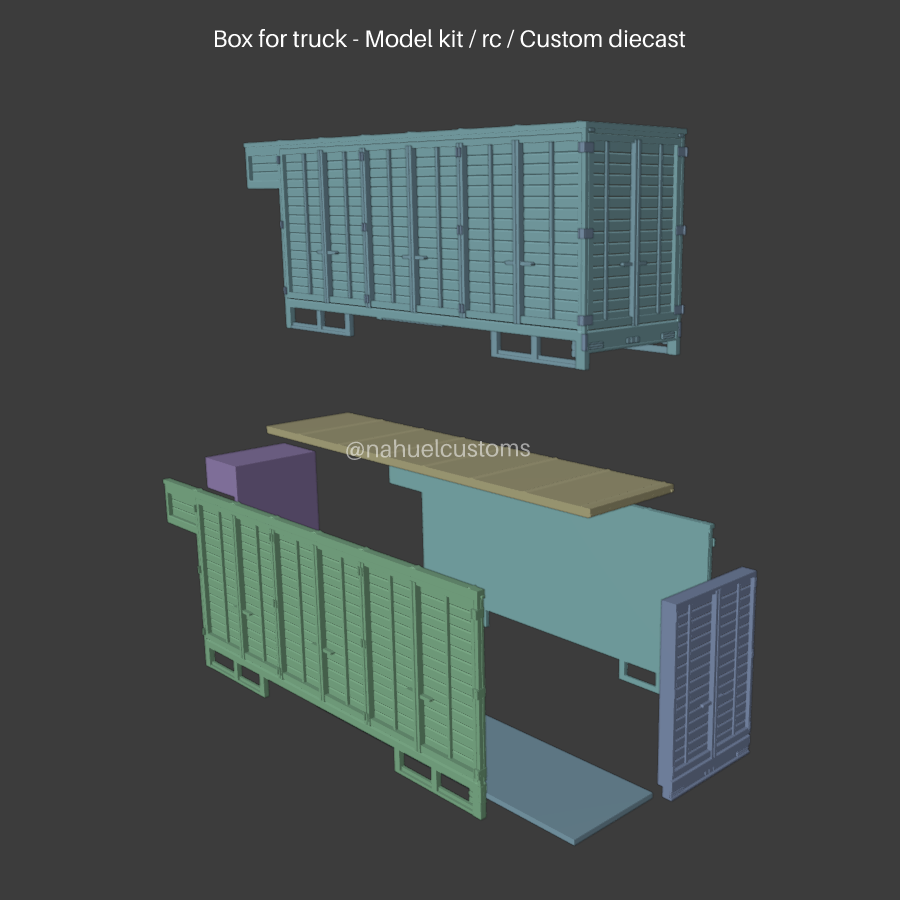 Archivo STL Box for truck - Model kit / rc / Custom diecast 📦・Plan ...