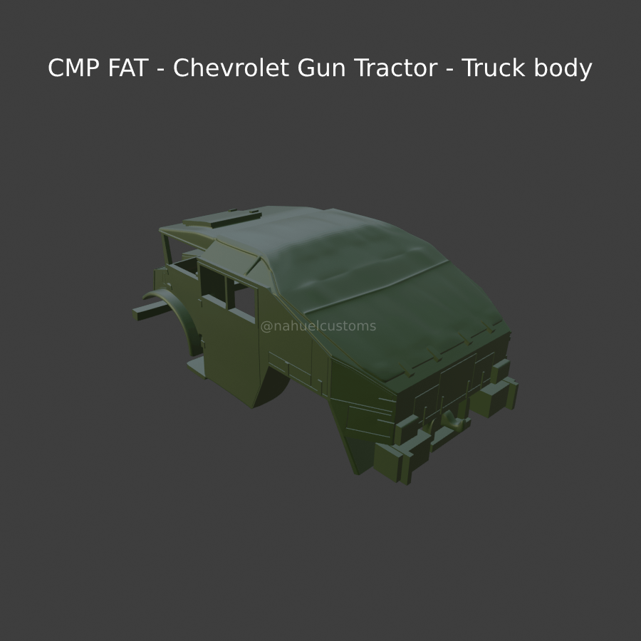 🚙 CMP FAT - Chevrolet Gun Tractor - Truck body・ STL File for ・Cults