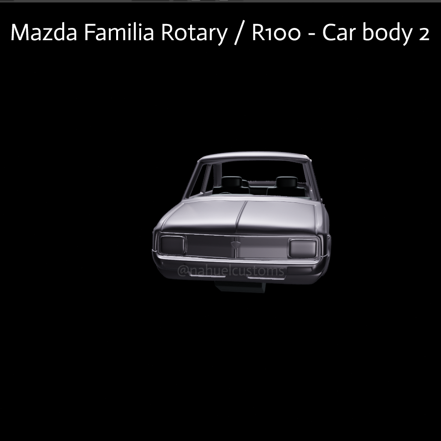 🚗 Mazda Rotary Family / R100 - Car body 2・ STL File for ・Cults
