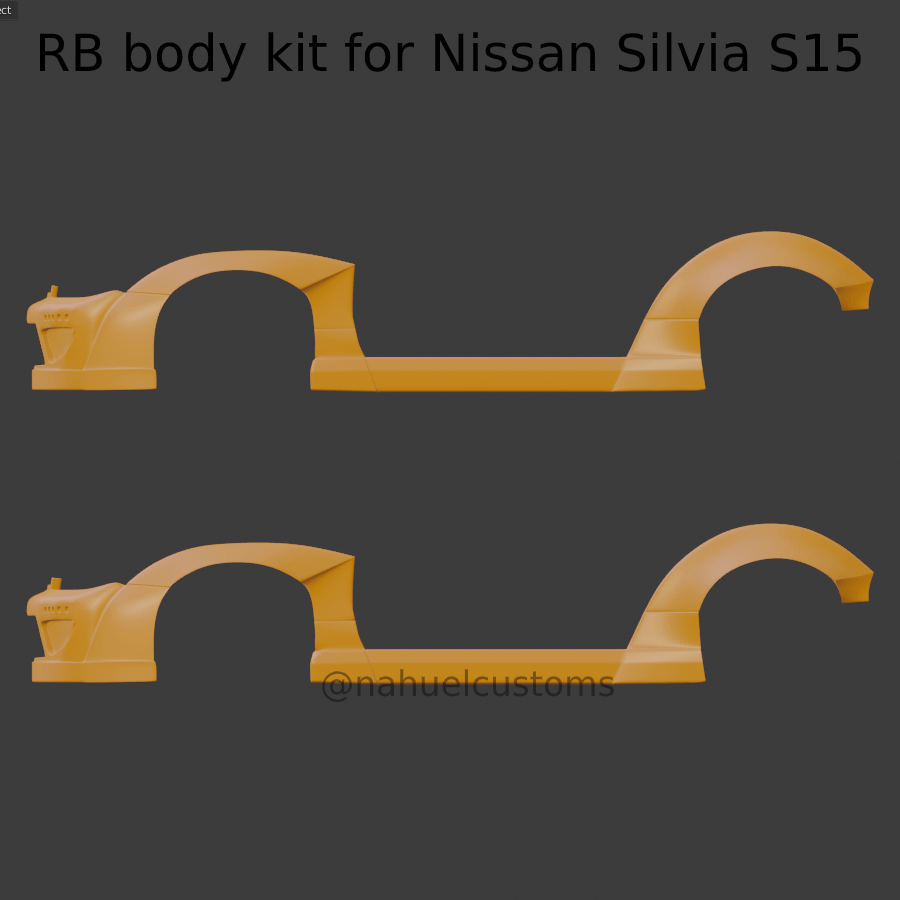 🚗 RB body kit for Nissan Silvia S15・ STL File for ・Cults