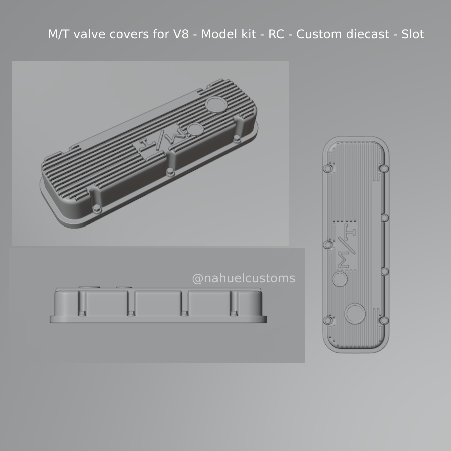 👽 M/T valve covers for V8 - Model kit - RC - Custom diecast - Slot・ STL ...
