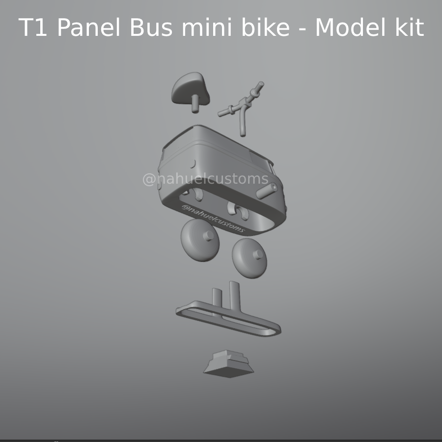 🚌 T1 Panel Bus mini bike - Model kit・ STL File for ・Cults