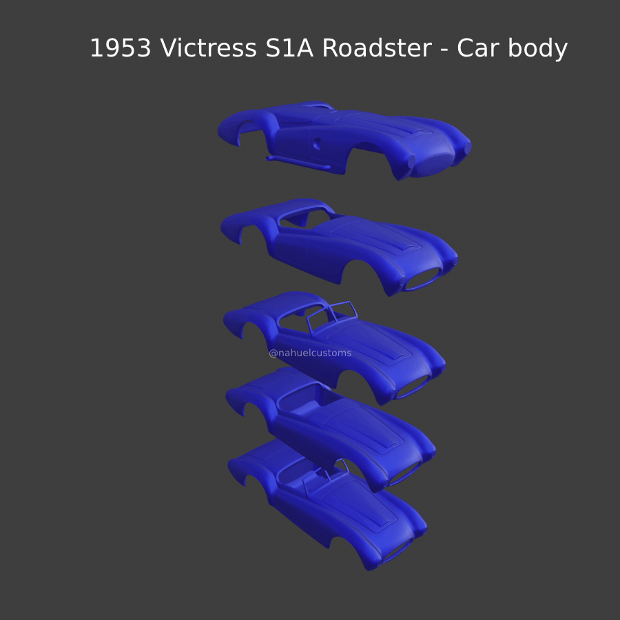 🚗 1953 Victress S1A Roadster - Car body・ STL File for ・Cults